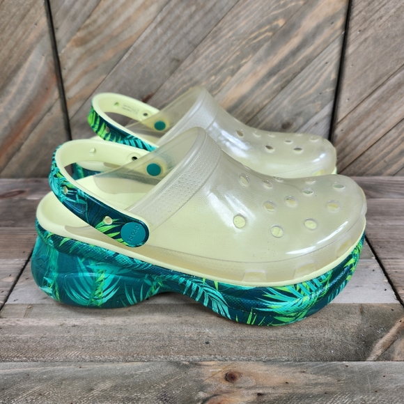 CROCS | Shoes | Crocs Womens Classic Bae Translucent Tropical Clogs ...